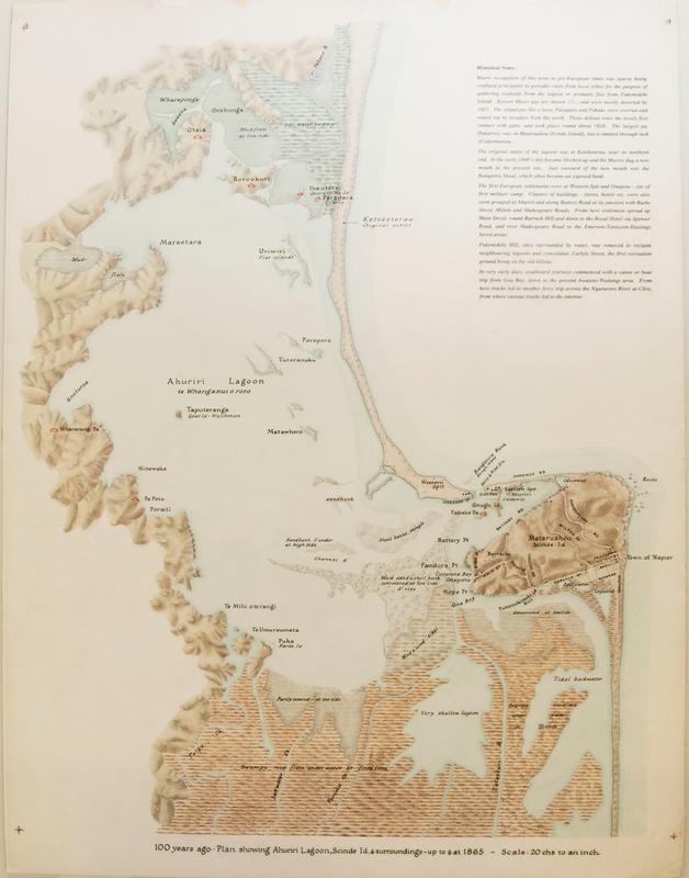 Map, Ahuriri Lagoon, Scinde Island and Surroundings - MTG Hawkes Bay