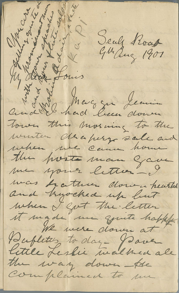 Letter, Frances Hay to Louis Hay - MTG Hawkes Bay