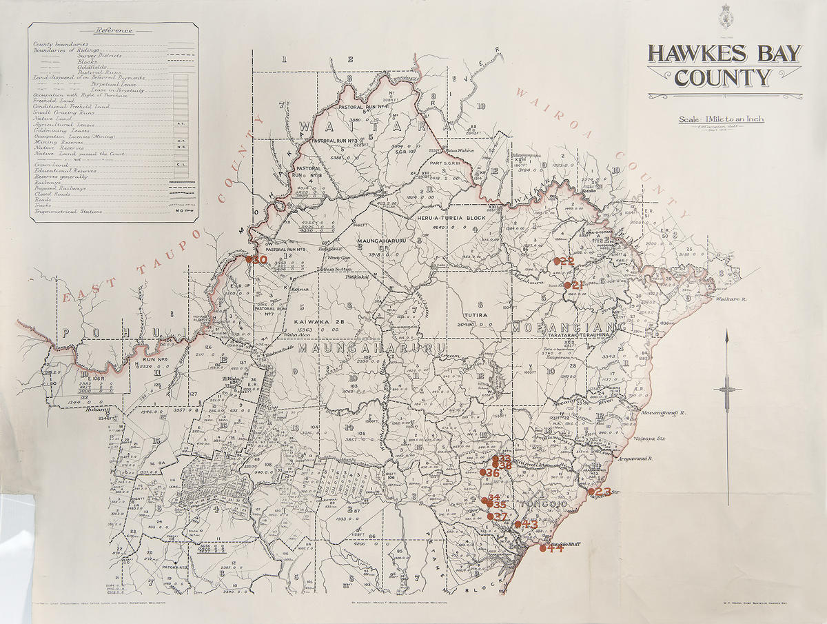 Cadastral map, Hawke's Bay County - MTG Hawkes Bay