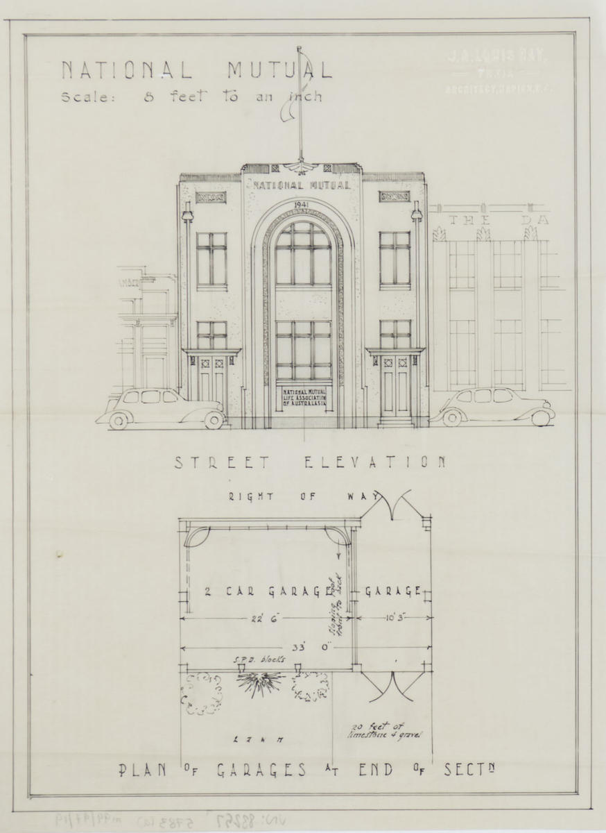 Architectural plan, proposed National Mutual Life Association of ...